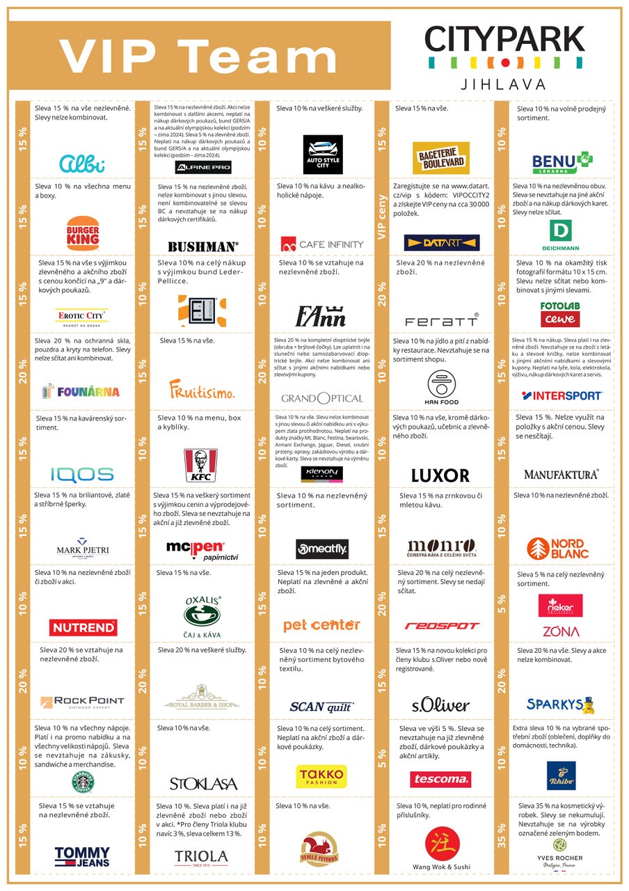 VIP Program 2025 | Citypark Jihlava
